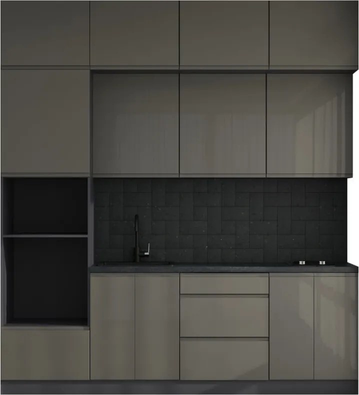 Sada 2.4 Antracit / tmavě šedý lesk Interno Glaňec Luxe
