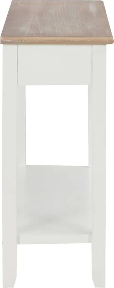 Konzolový stolek bílý 110 x 35 x 80 cm dřevo 249901