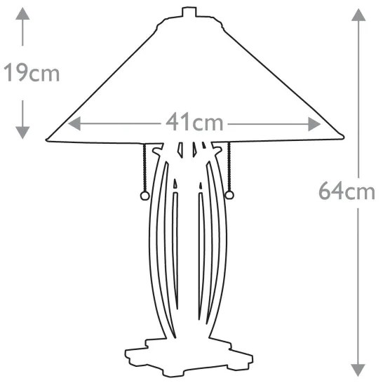 Elstead QZ-ASHEVILLE-TL - Stolní lampa Tiffany ASHEVILLE 2xE27/60W/230V