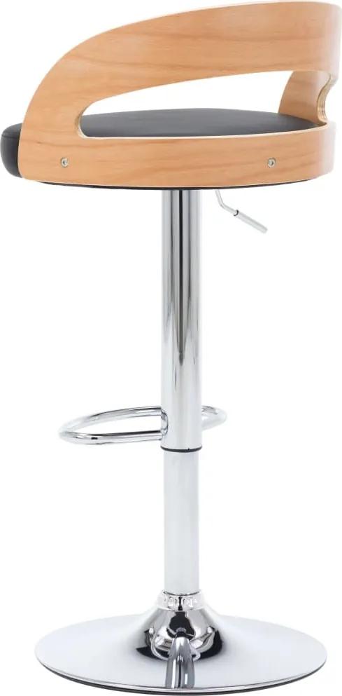 vidaXL Barové stoličky 2 ks ohýbané dřevo [283148] Barva: Tmavě šedá