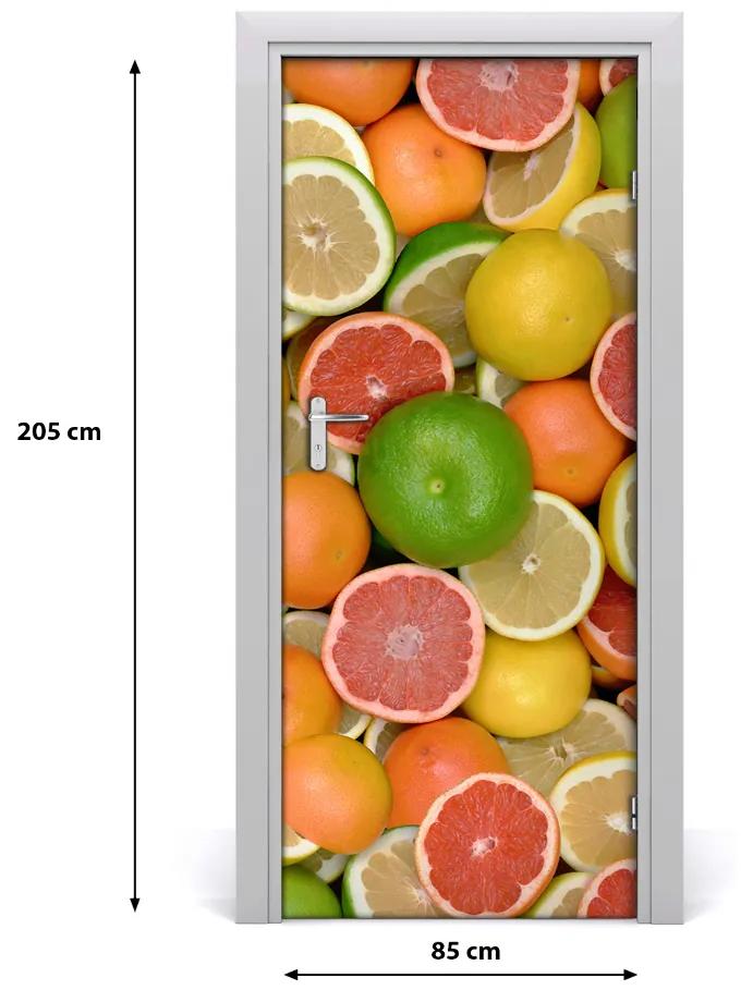 Fototapeta na dveře samolepící citrusové ovoce 85x205 cm