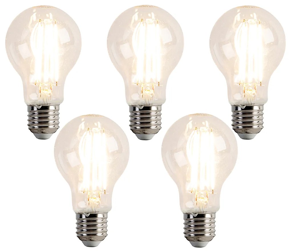 Sada 5 stmívatelných LED žárovek E27 A60 7,6W 780 lm 2700K