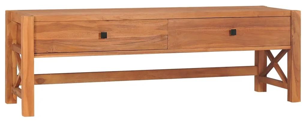 TV skříňka se zásuvkami 120 x 40 x 45 cm masivní teakové dřevo - Default Title