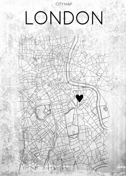 Obraz na plátně - Londýn (Mapa města)