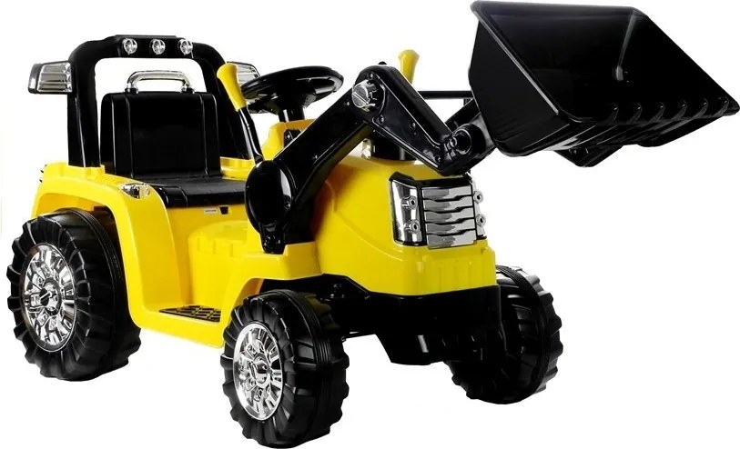 LEAN CARS Elektrický traktor s bagrem na baterie ZP1005 pro děti žlutý