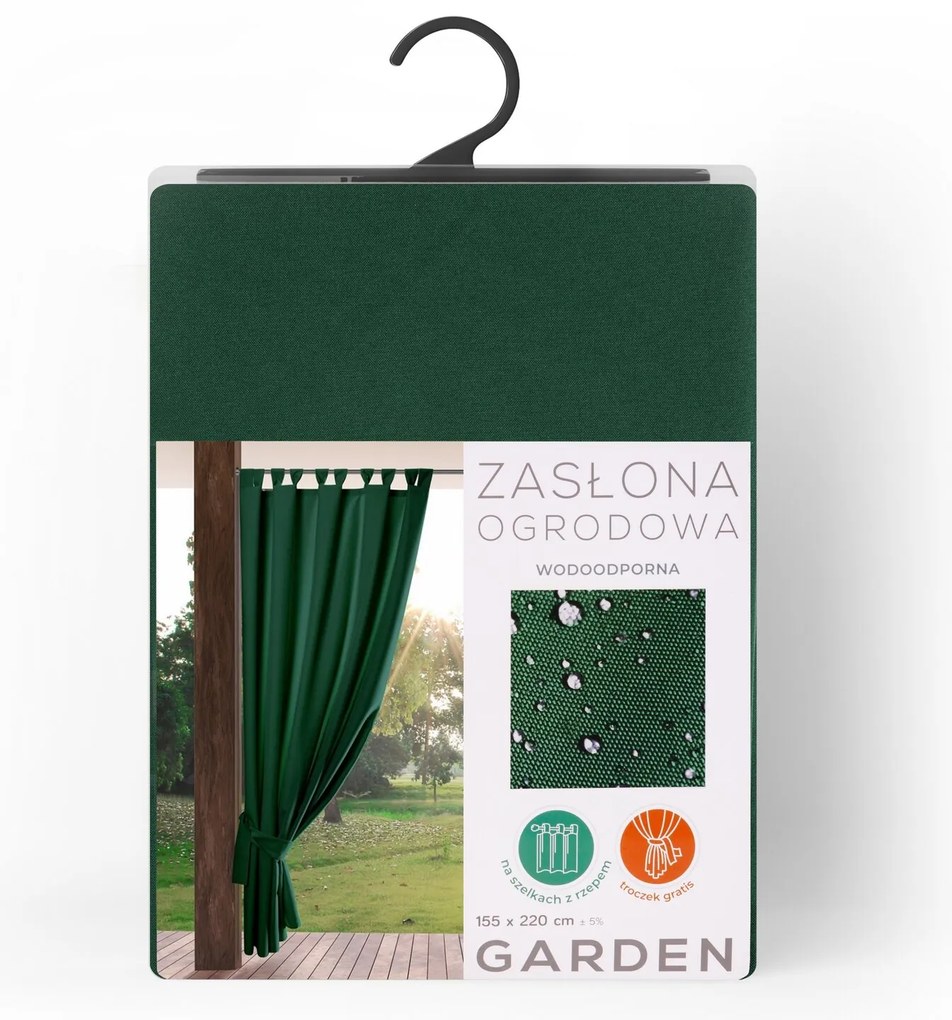 ZAHRADNÍ VODĚODOLNÝ ZÁVĚS NA POUTKÁCH GARDEN 155X200 CM ZELENÁ