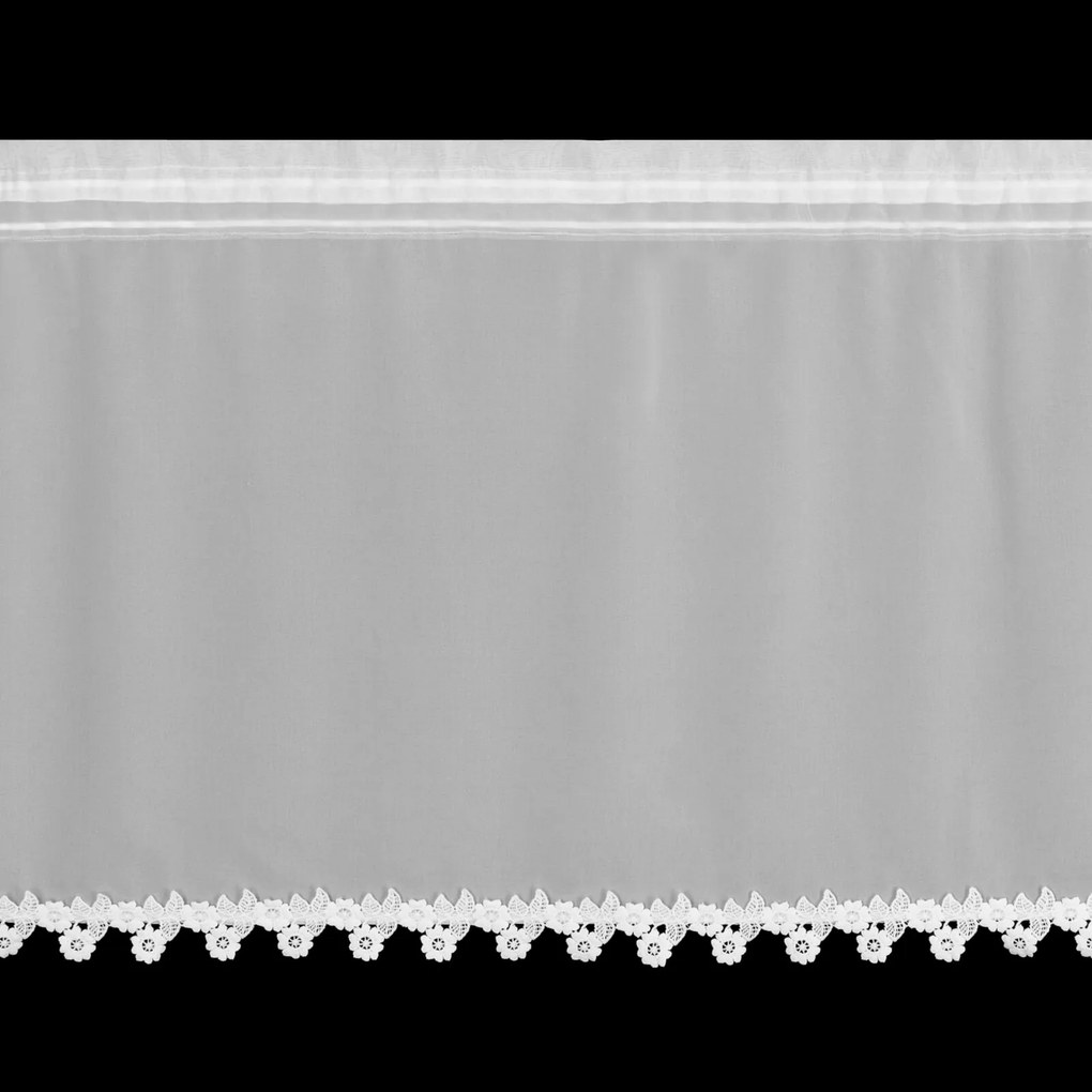 KRÁTKÁ ZÁCLONA NA PÁSCE LILI 150X60 CM BÍLÁ
