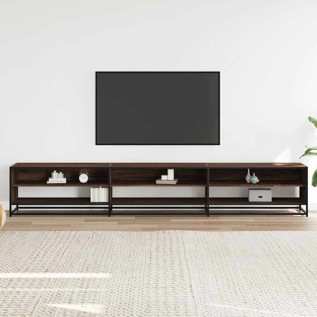 TV skříňka hnědý dub 270 x 40 x 46 cm kompozitní dřevo 3300814