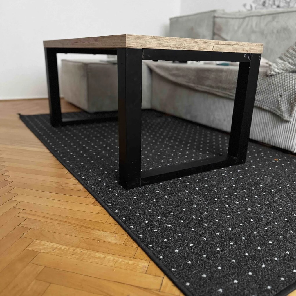 Condor Carpets, Kusový koberec Udinese antracit, 80x150, šedá, chodba / předsíň