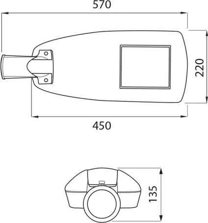 LED svítidlo veřejného osvětlení McLED Street 30W 3000K teplá bílá ML-521.007.09.0