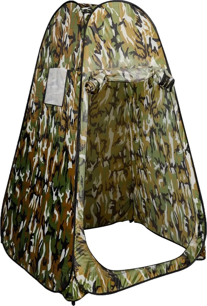 Costway Skládací sprchový a převlékací stan – 120 × 120 × 190 cm, maskovat