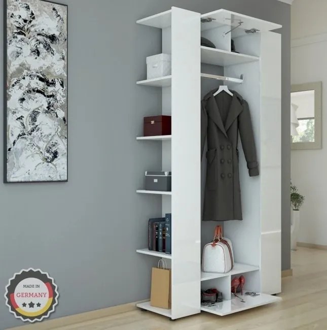 Casarredo - Komfort nábytek Předsíňová stěna MATS bílá/bílý lesk