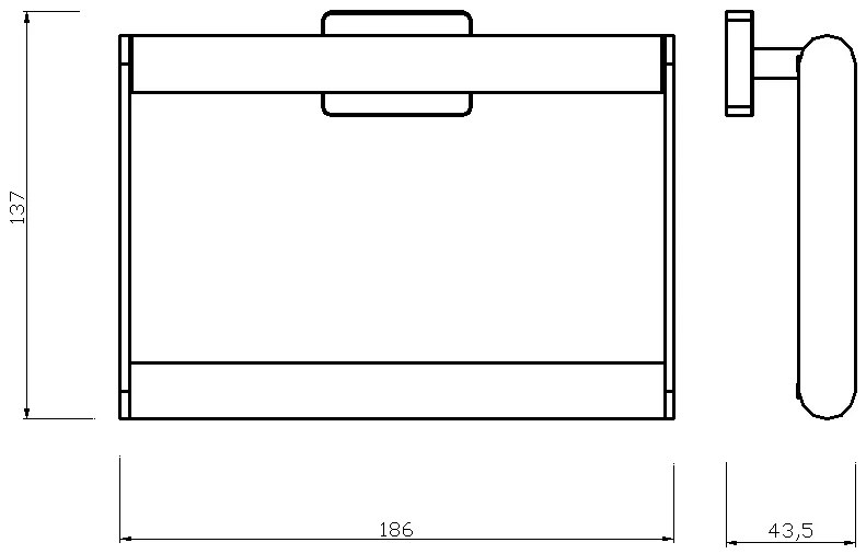 Novaservis - Závěs ručníků GRETA, černá matná, AGR11BL