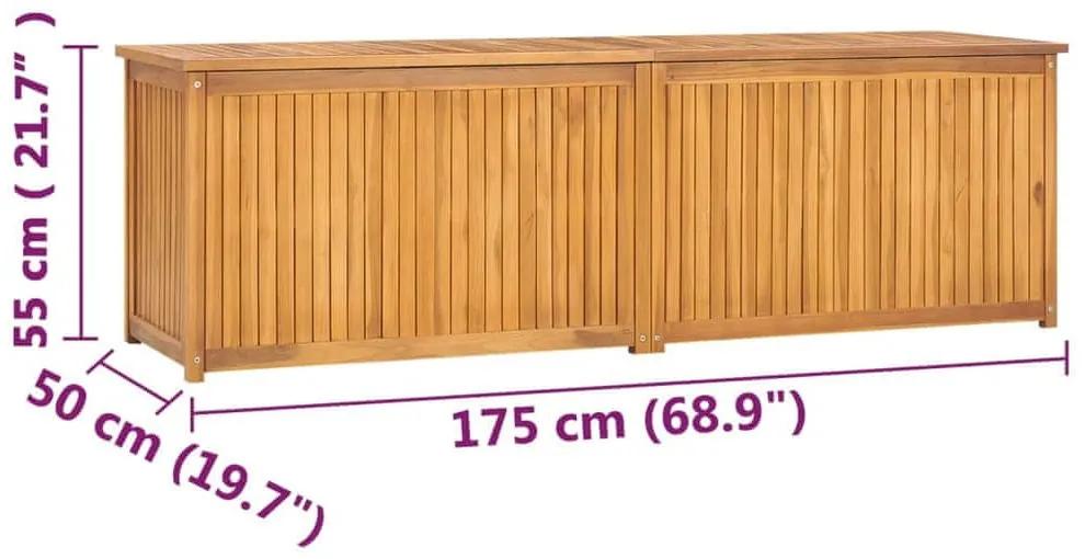 Petromila Zahradní box 175 x 50 x 55 cm masivní teakové dřevo