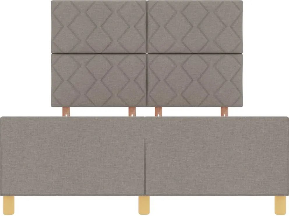 Rám postele s čelo Taupe 140 x 190 cm textil 3344806