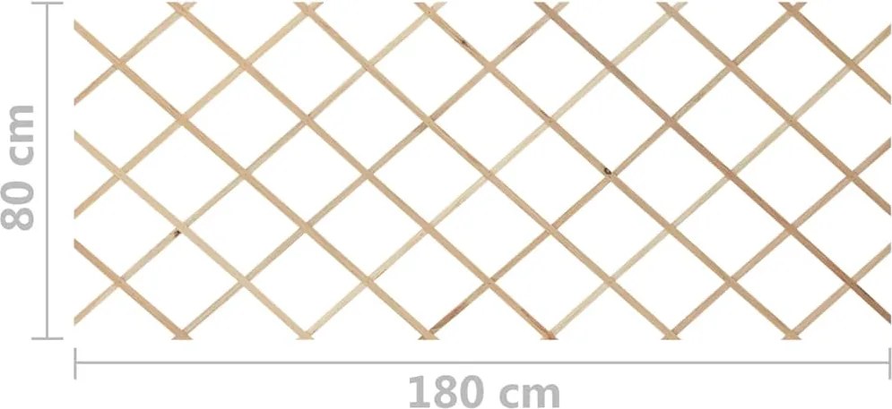 Trelážové ploty 5 ks masivní jedlové dřevo 180 x 80 cm 316422