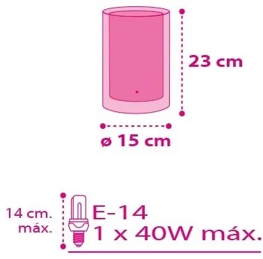 Dalber 41181 - Stolní lampa CUORE 1xE14/40W/230V