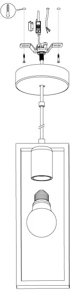 Eglo 44051 - Lustr na lanku LITTLETON 1xE27/60W/230V
