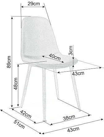 Jídelní čalouněná židle FOX béžová