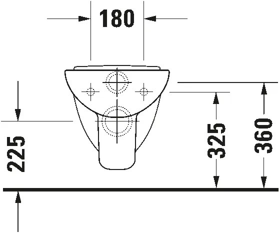 Duravit 22110900002 - Závěsné WC D-CODE keramika/lesklá bílá