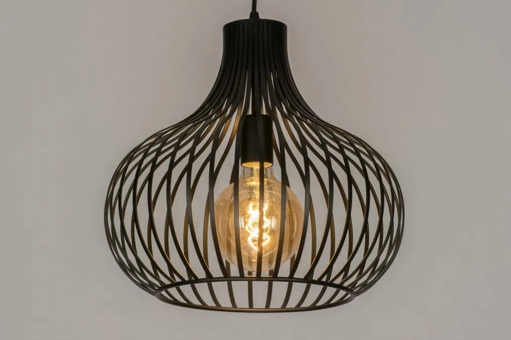 Závěsné designové svítidlo do kuchyně Santora Nero I