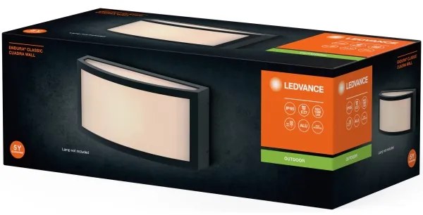 Ledvance - Venkovní nástěnné svítidlo CUADRA 1xE27/40W/230V IP65