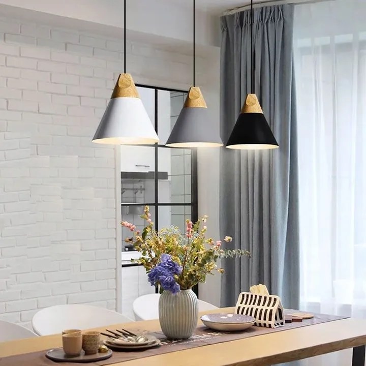 Toolight Toolight, závěsná lampa 1xE27 Scandi A, černá-hnědá, OSW-00146