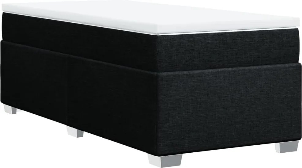 Box spring postel s matrací černá 90x190 cm textil 3285178