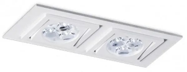 Vestavné svítidlo Aluminio Plata, kartáčovaný hliník 2x50W, 12V - BPM