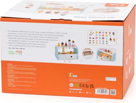 Viga 44842 Dřevěná mini zmrzlinárna a cukrárna PolarB