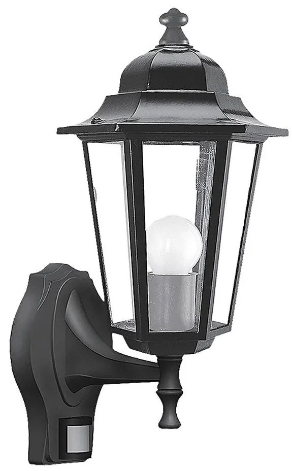 Rabalux 8217 - Venkovní nástěnné svítidlo s čidlem VELENCE 1xE27/60W/230V
