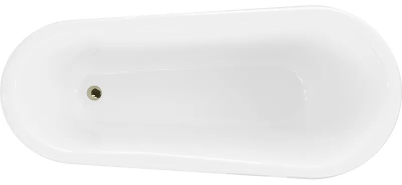 Mexen Retro volně stojící vana 170 x 75 cm, Bílá, Zlaté nožky - 53251707500-50