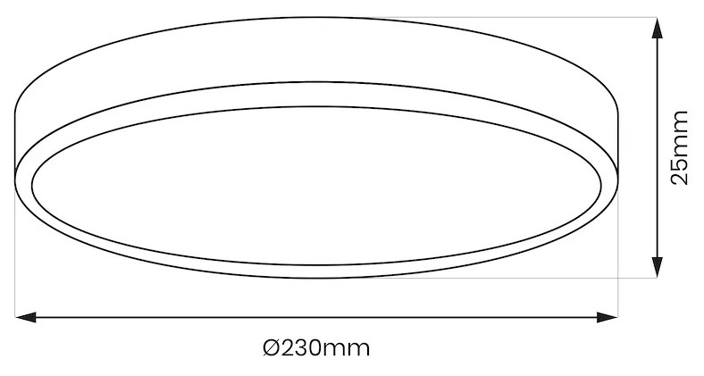 Stropní LED svítidlo Maq, 1x LED 18w, 3000-6500k, b