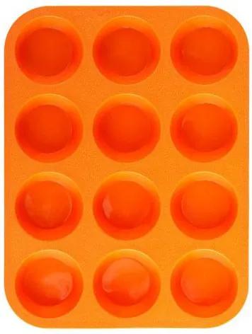 RENBERG Forma na muffiny 12 ks silikonová, oranžová