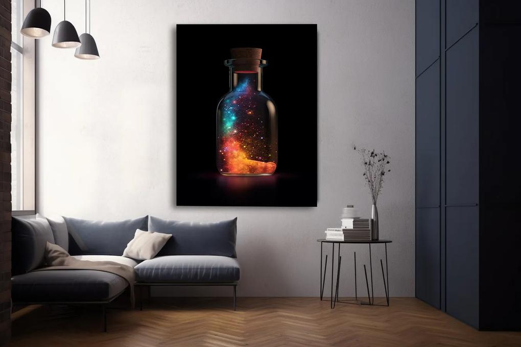 Moderní obraz štěstí v láhvi Rozměr: 40 x 60 cm