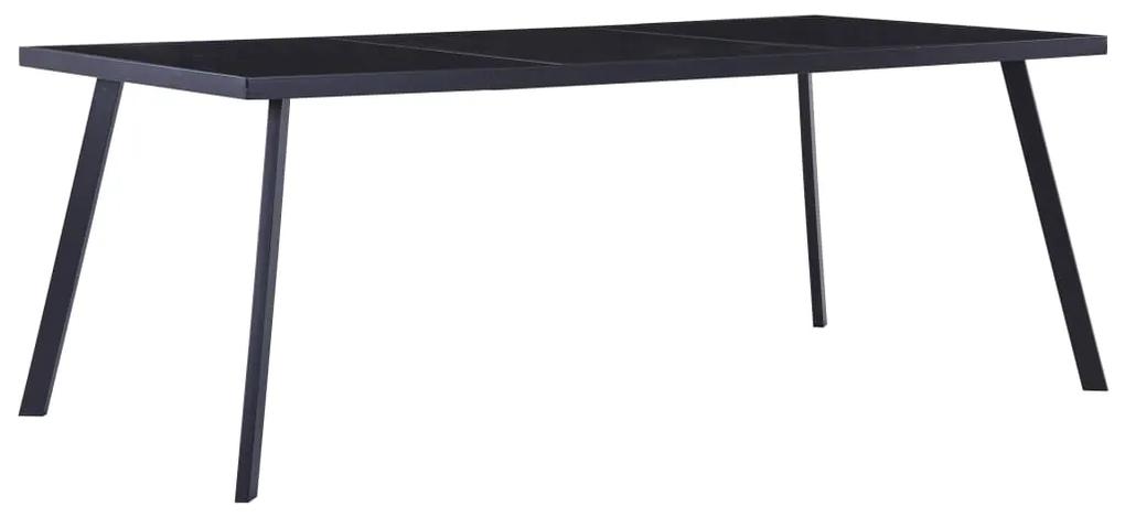 Jídelní stůl Carey - tvrzené sklo - černý | 200x100x75 cm