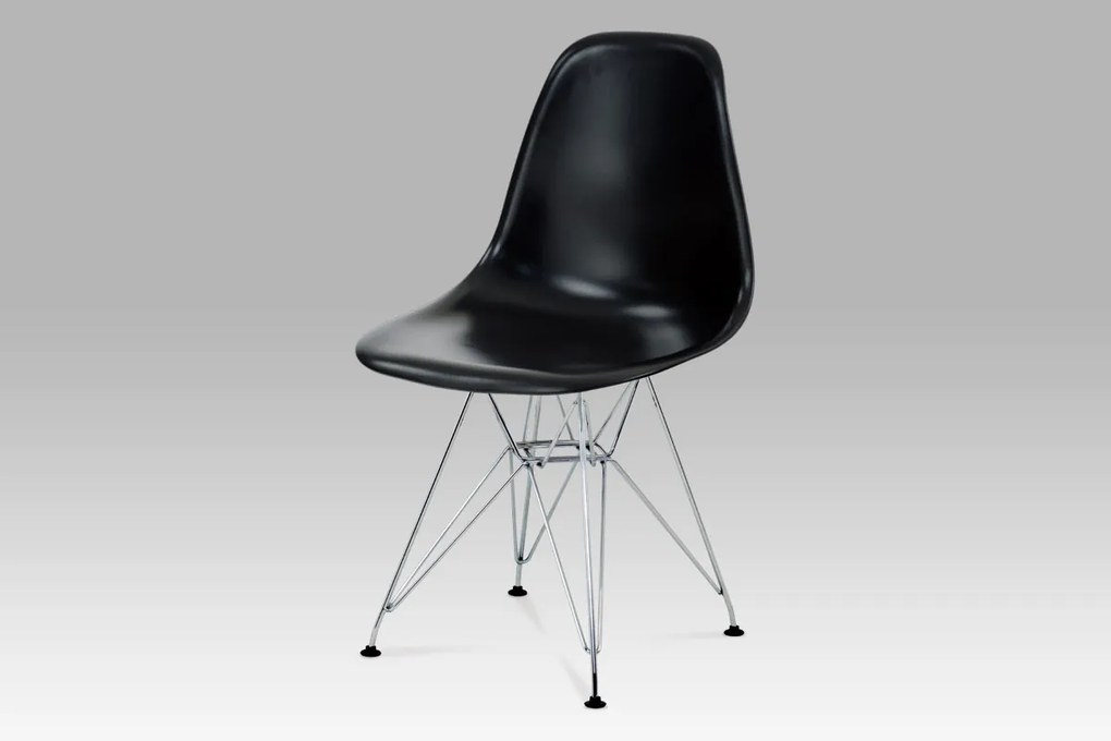 Jídelní židle, plastová černá CT-711 BK