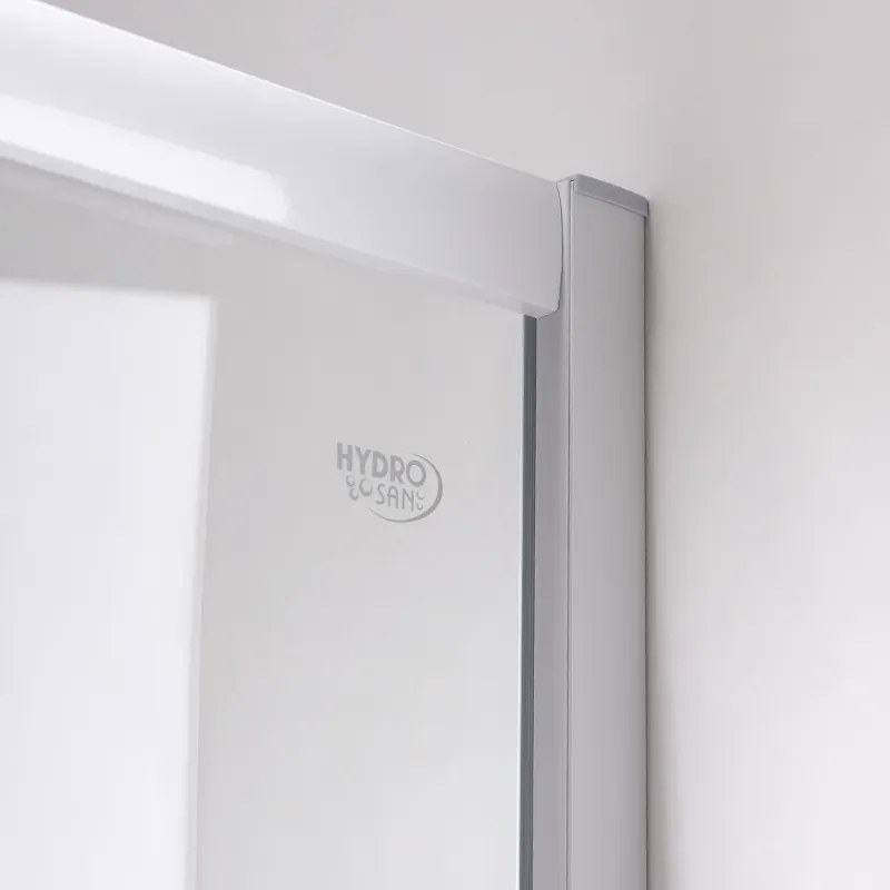 BPS-koupelny Čtvrtkruhový sprchový kout HYD-RK94A 80x80 cm bílá/transparent + vanička HYD-RSV-SXL01A bílá