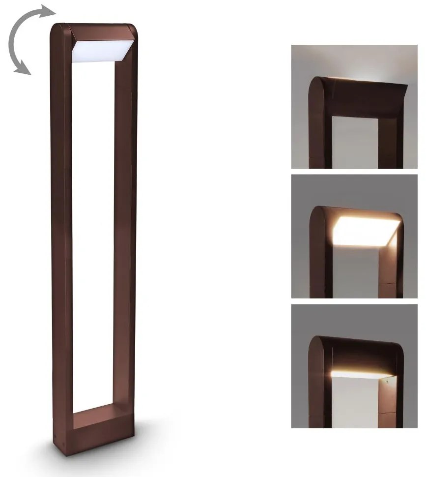 Brilagi - LED Venkovní lampa CROTONE LED/7W/230V hnědá IP54 80 cm