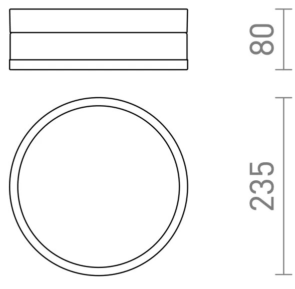 Rendl R13742 stropní koupelnové LED svítidlo CIRA LED 23, opálové sklo/chrom, 12W, 3000K, IP44, 23,5cm