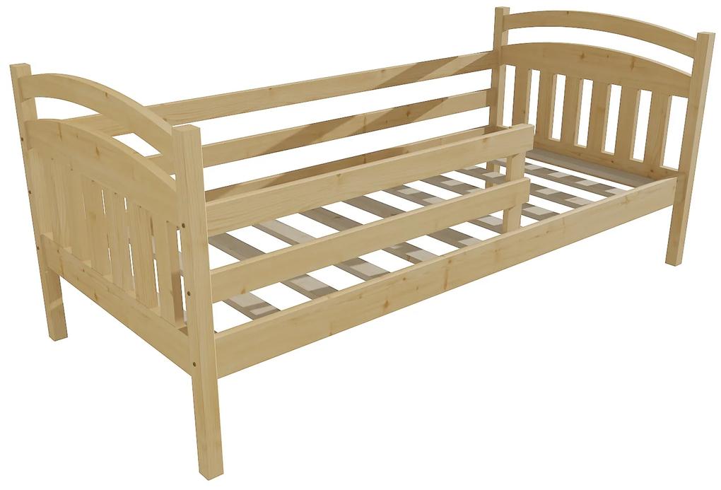 Vomaks Dětská postel DP 015 se zábranou Rozměr: 80 x 200 cm, Barva: surové dřevo