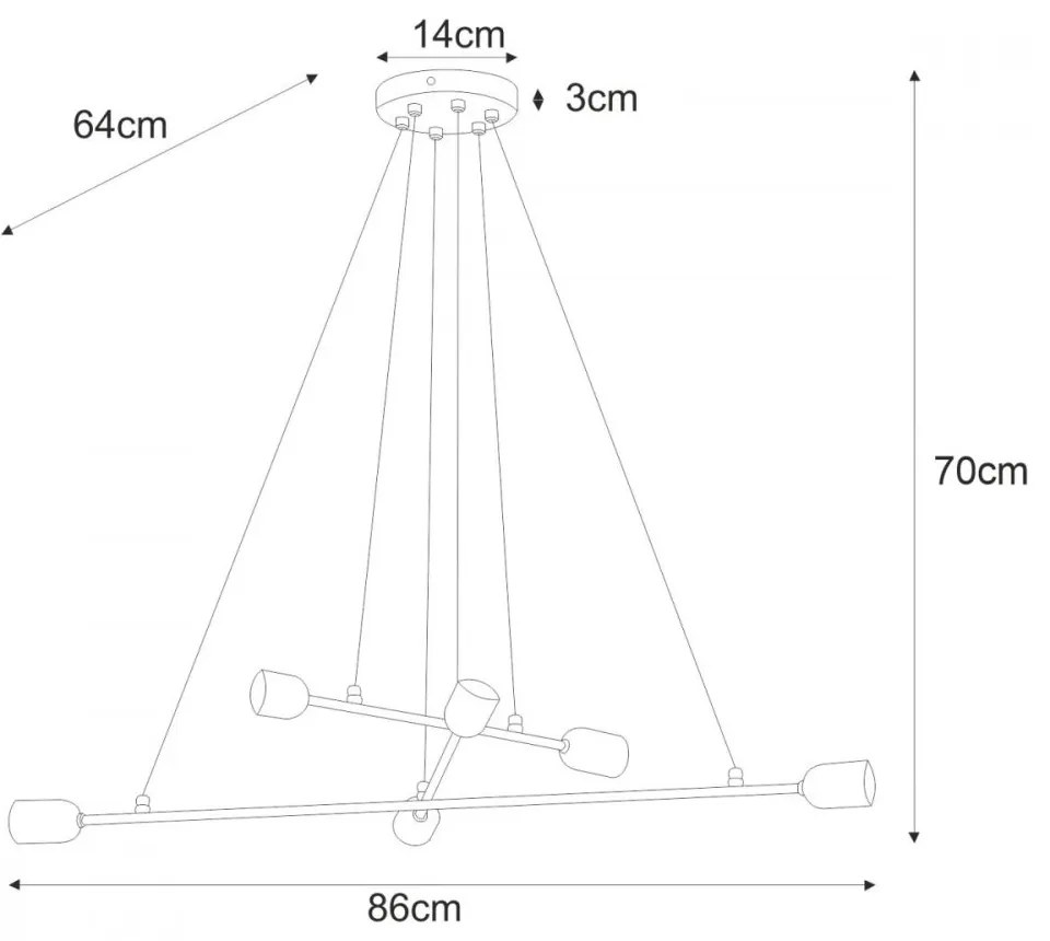 Závěsné svítidlo K-4381 z řady SITYA BLACK