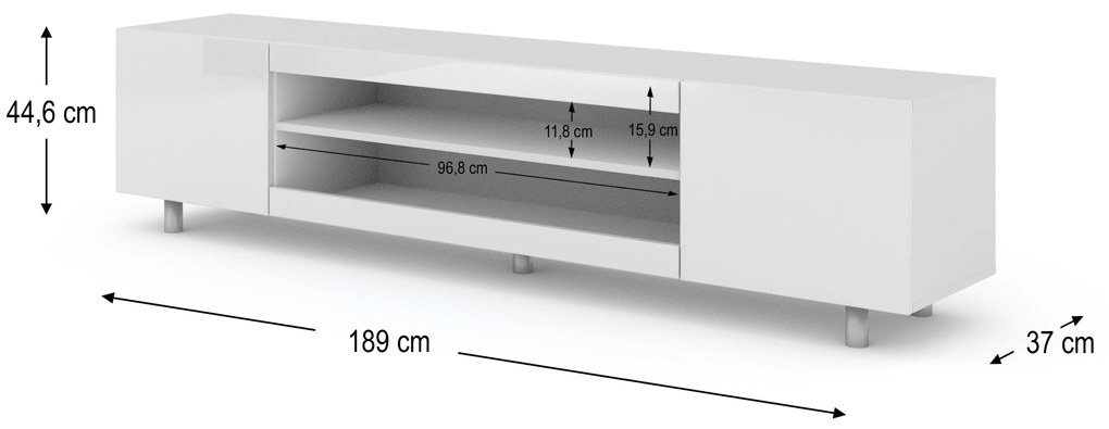 TV stolek/skříňka Katty (bílá). 1057668