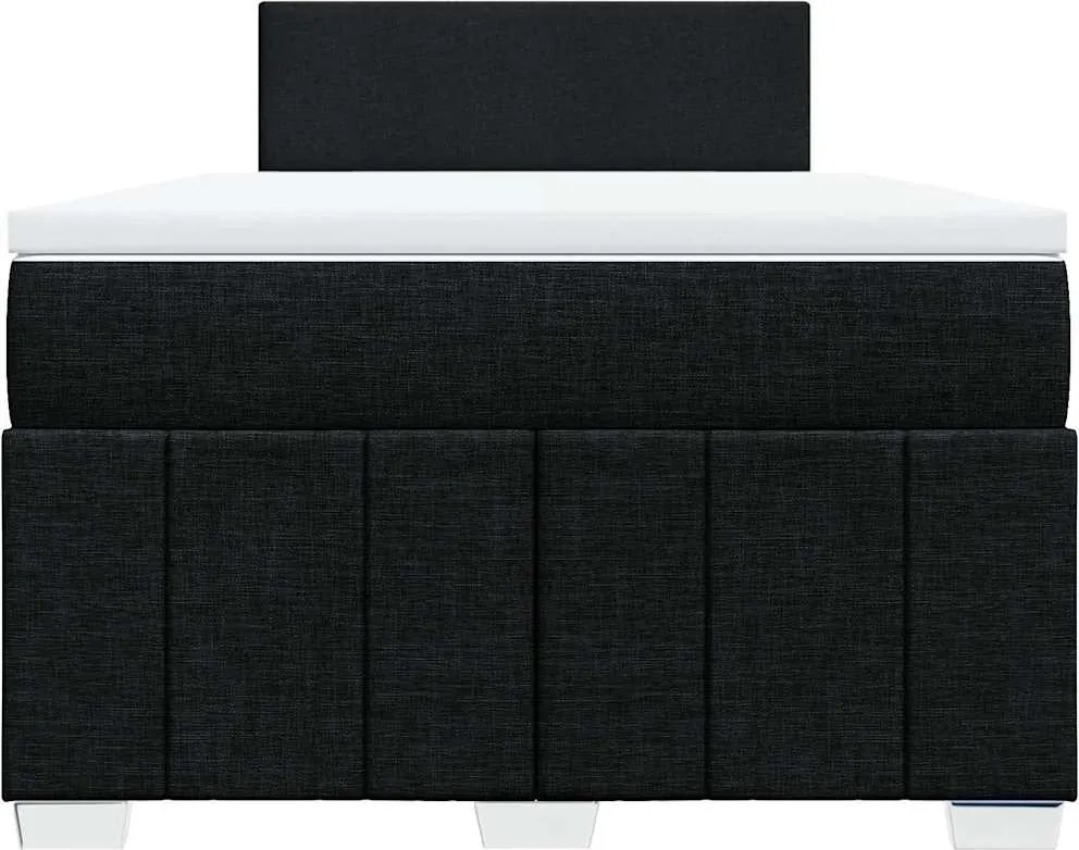 Box spring postel s matrací černá 120x200 cm textil 3287030