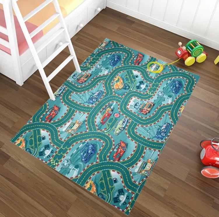 Chemex Dětský koberec s motivem Disney Cars , různé rozměry, 2 barvy Barva: Modrá, Rozměr: 80x150cm