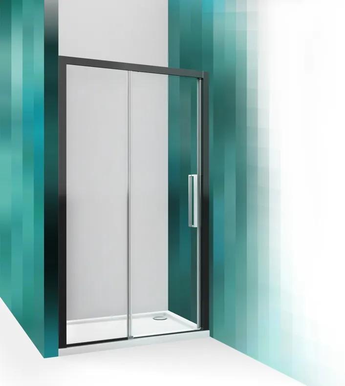 Sprchové dveře Roltechnik ECD2P / 1400 / 2050 - černý elox / transparent, 565-140000P-05-02