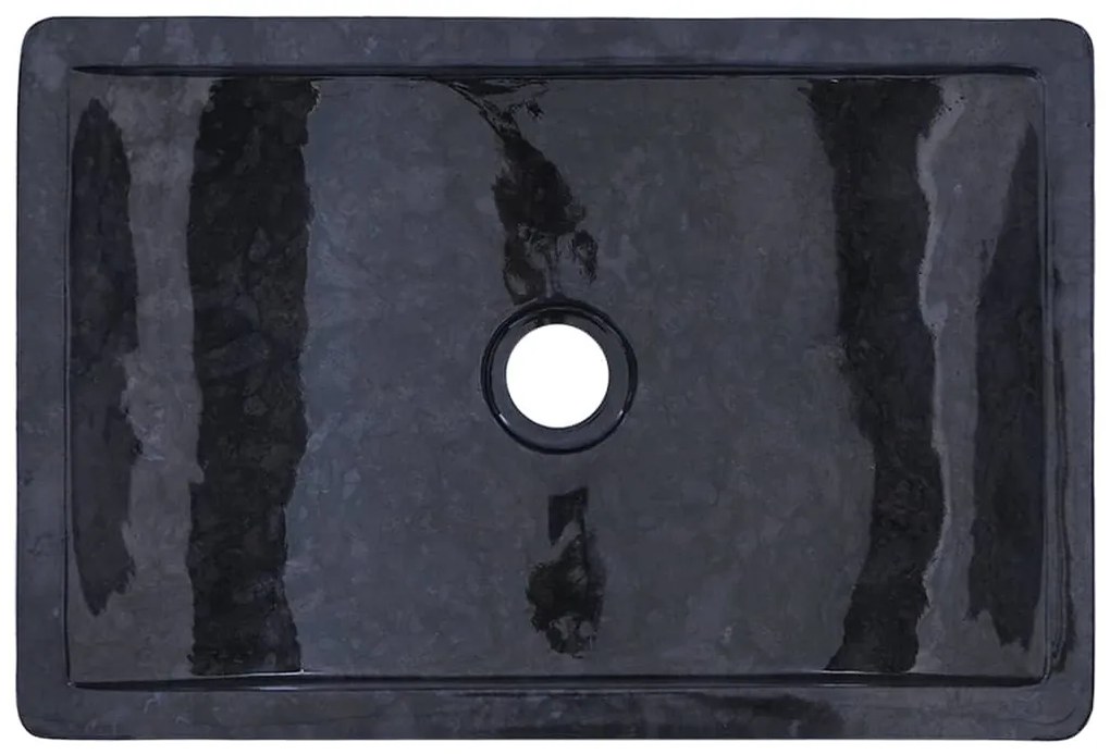vidaXL Umyvadlo 45 x 30 x 12 cm mramor černé s vysokým leskem