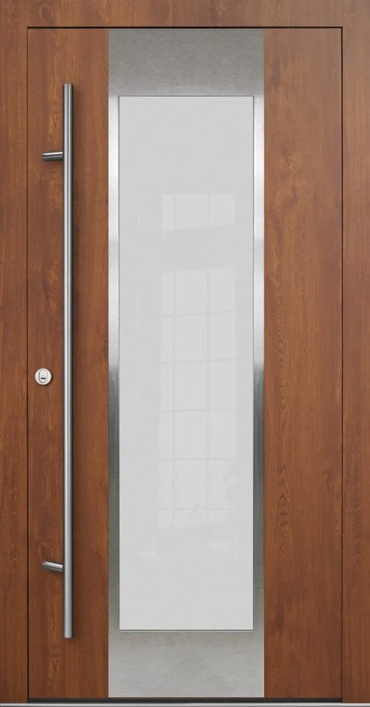 FM Turen - Feldmann & Mayer Vchodové dveře s ocelovým opláštěním FM Turen model DS08 Orientace dveří: Levé, otevírání dovnitř, Dekor: Zlatý dub, Standardní rozměr dveří včetně rámu: 98 cm x 208 cm - vnější rozměr rámu