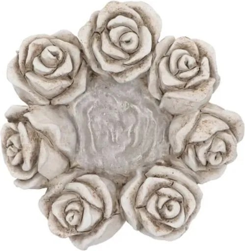 Cementový květináč mísa s růžemi Saint antique Rose - 21*21*8 cm