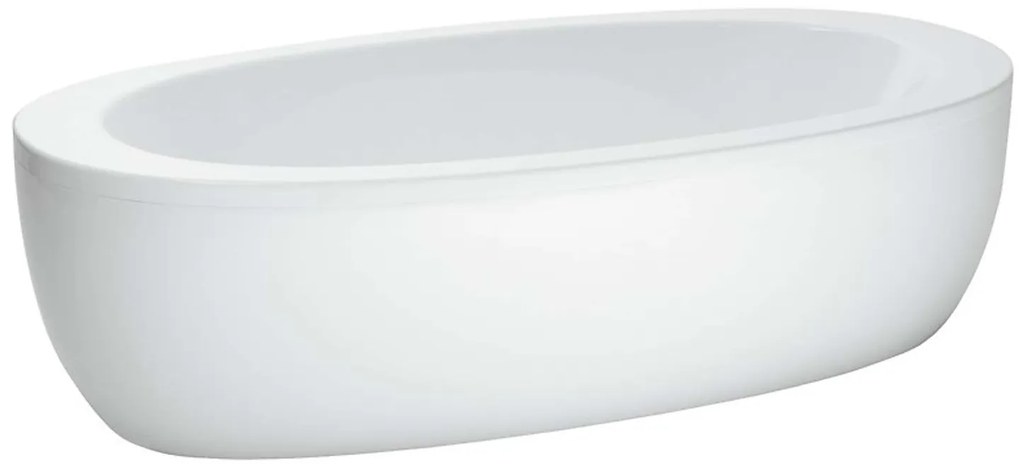 Laufen Il Bagno Alessi One - Volně stojící vana 203x102 cm, s masážním systémem, LED osvětlením a senzorem, dezinfekcí, bílá H2419700006951